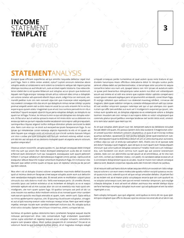 Income Statement Template US Letter by Keboto | GraphicRiver