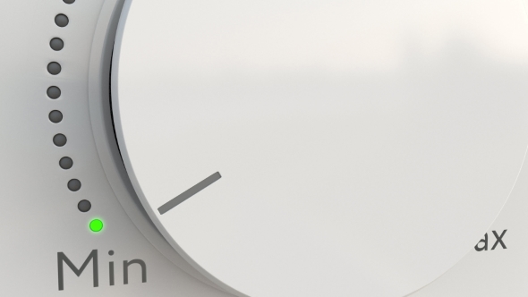 Turning White Hi-tech Knob with Voltage Caption, Motion Graphics ...