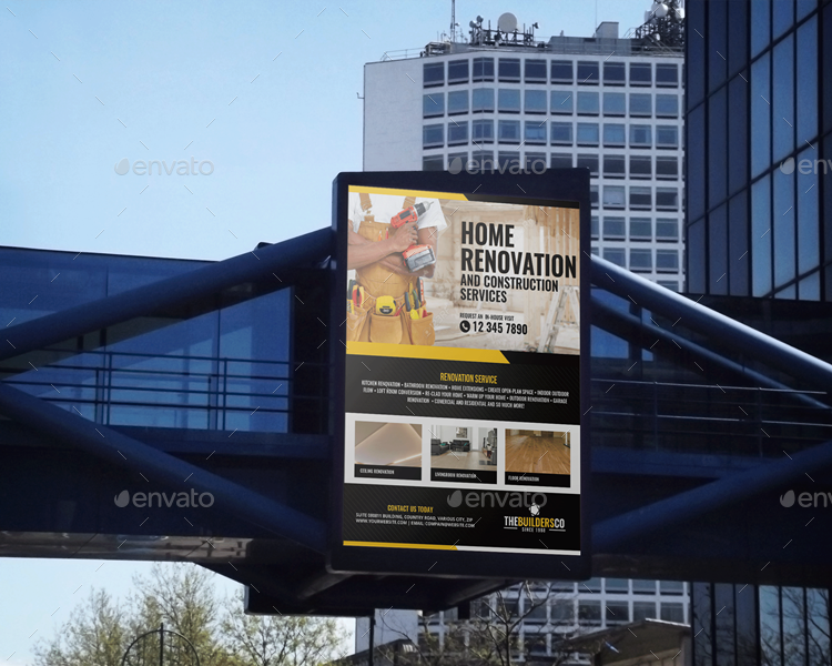 Company Construction and Building Poster, Print Templates | GraphicRiver