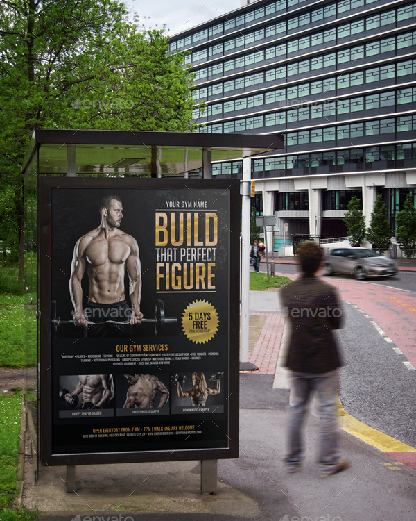 Gym Body Building Fitness Services Poster, Print Templates | GraphicRiver
