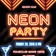 Neon Party, Print Templates | GraphicRiver