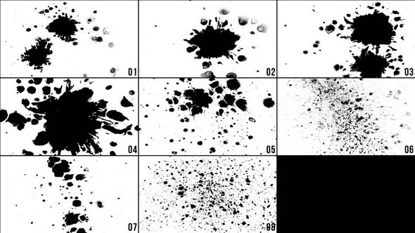 Ink Drop Big Pack - 08 (8 Unique Inks), Motion Graphics | VideoHive