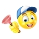 Plumber Emoji Emoticon with Plunger, Vectors | GraphicRiver