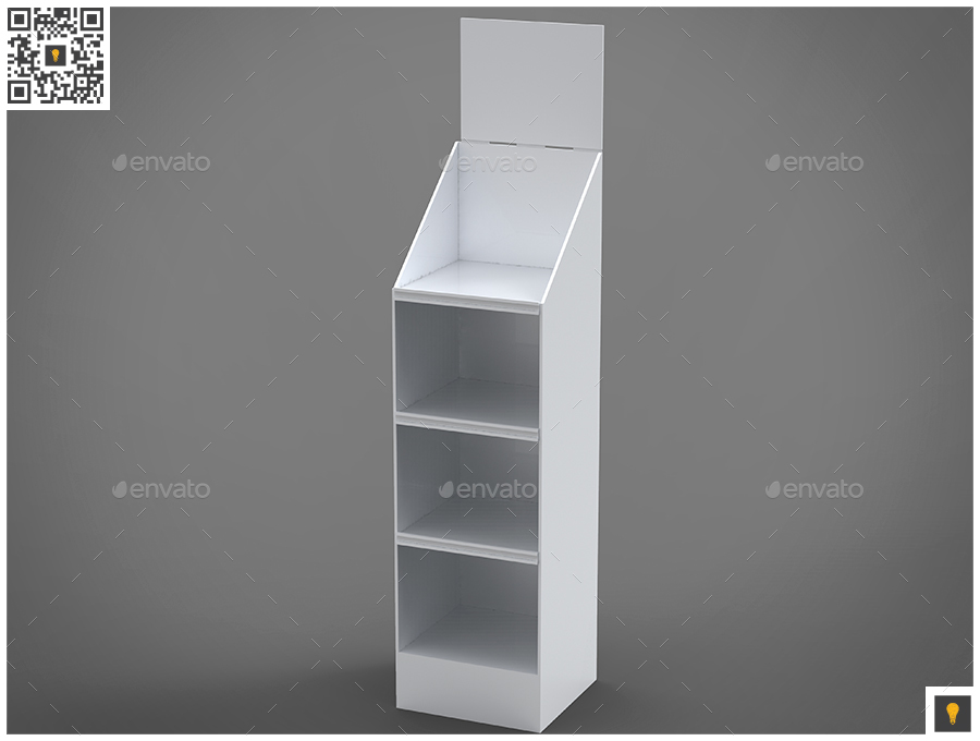 Promotional Store Shelf Stand 3D Render, Graphics | GraphicRiver