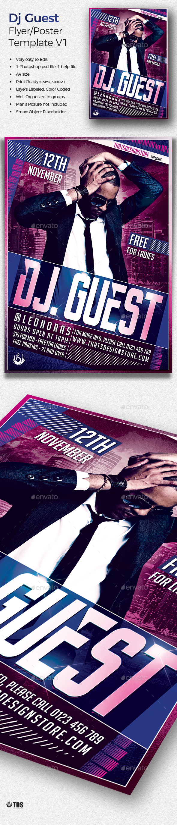 Dj Guest Flyer Template V1 by lou606 | GraphicRiver