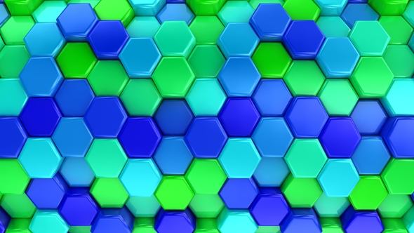 Animated Colored Hexagons, Motion Graphics | VideoHive