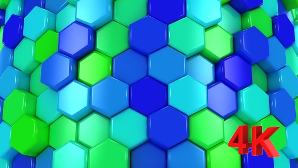 Animated Colored Hexagons, Motion Graphics | VideoHive