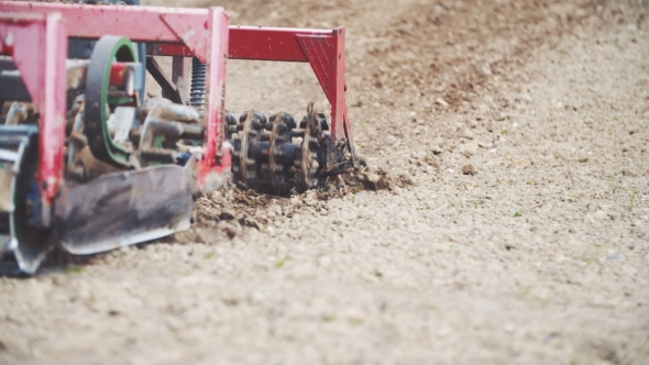 Farmer Cultivating Field, Stock Footage | VideoHive