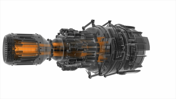 Loop Rotate Jet Engine Turbine, Motion Graphics | VideoHive