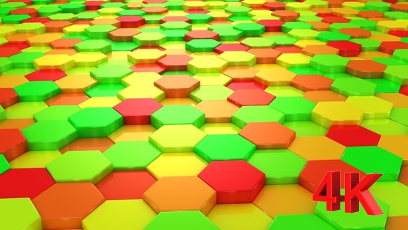 Animated Colored Hexagons, Motion Graphics | VideoHive