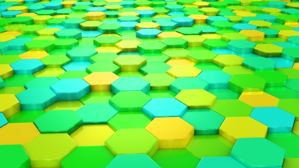 Animated Colored Hexagons, Motion Graphics | VideoHive