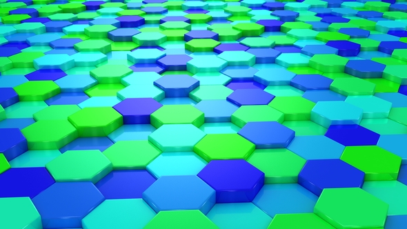 Animated Colored Hexagons, Motion Graphics | VideoHive