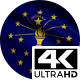 Flag 4K Indiana On Realistic Looping Animation With Highly Detailed ...