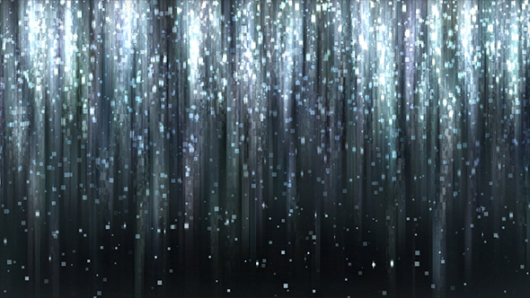Abstract Dark Silver Square Particles Glitter Rain Background, Motion ...