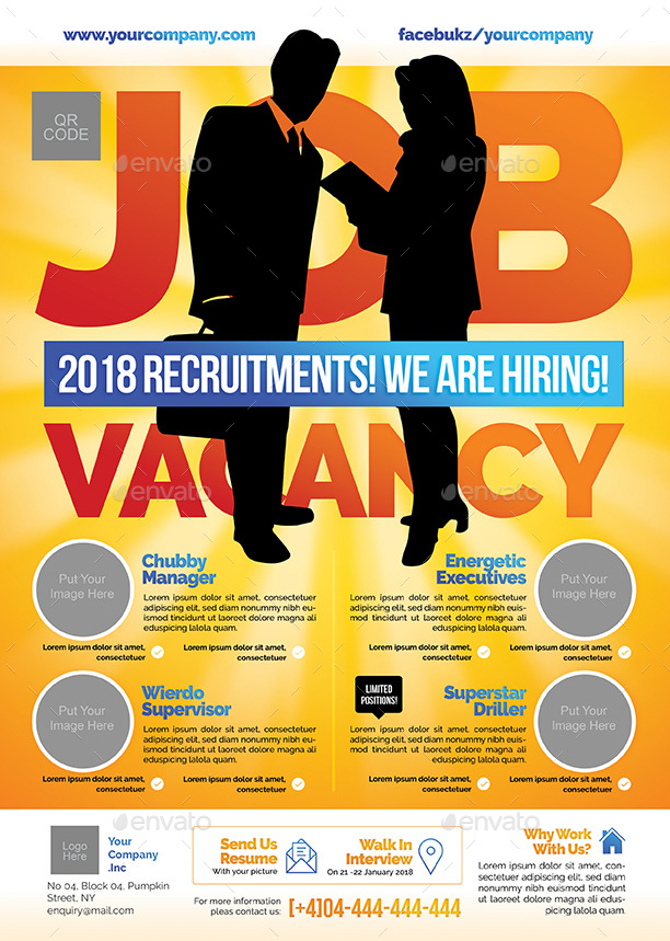 Job Recruitment Flyer, Print Templates | GraphicRiver