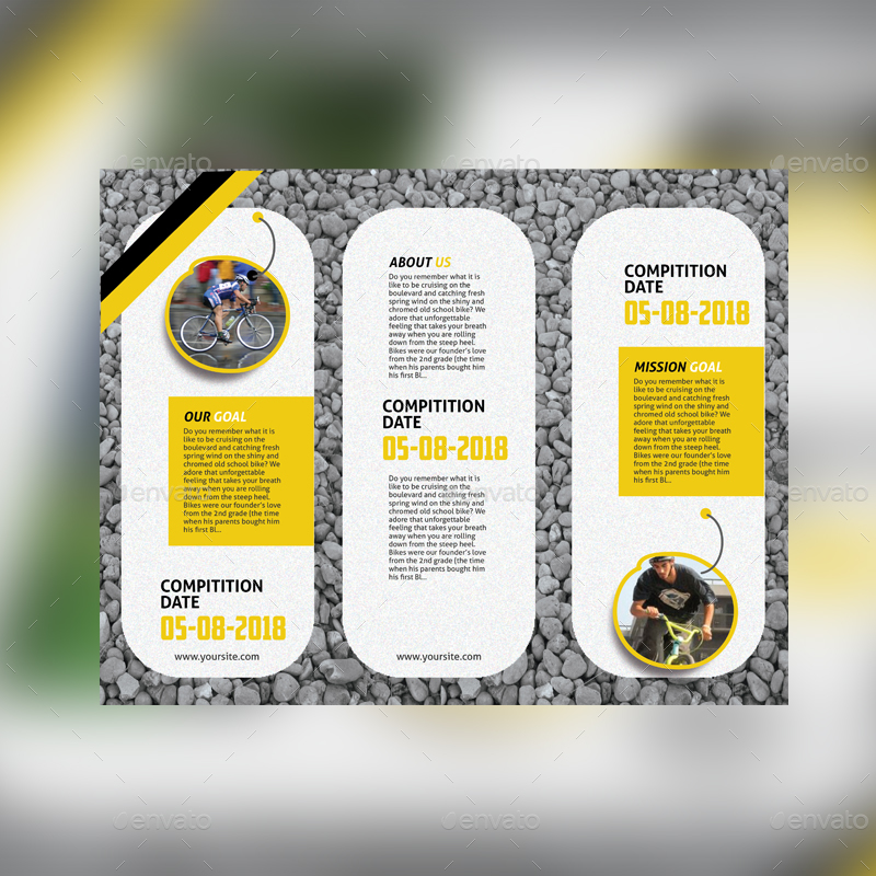 Bicycle Racing Three Fold, Print Templates | GraphicRiver