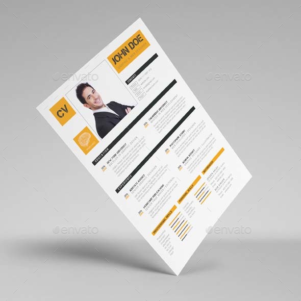 CV Template v2 A4 by Keboto | GraphicRiver