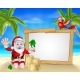 Beach Christmas Santa, Vectors | GraphicRiver