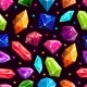 Seamless Pattern with Jewels and Diamonds, Vectors | GraphicRiver