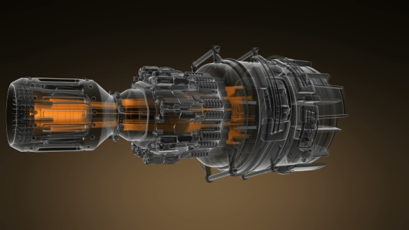 Loop Rotate Jet Engine Turbine, Motion Graphics | VideoHive