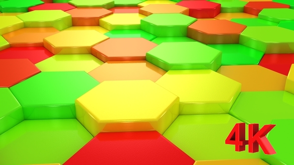 Animated Colored Hexagons, Motion Graphics | VideoHive