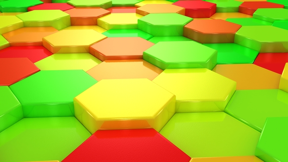 Animated Colored Hexagons, Motion Graphics | VideoHive
