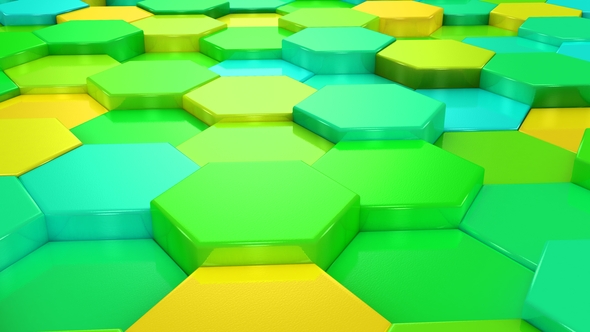 Animated Colored Hexagons, Motion Graphics | VideoHive
