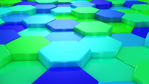 Animated Colored Hexagons, Motion Graphics | VideoHive