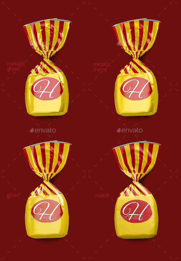 Twist Wrap Candy Mock-up, Graphics | GraphicRiver