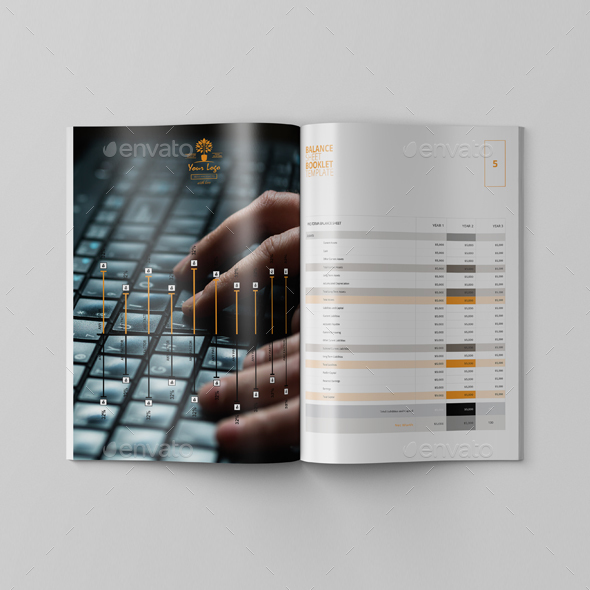 Balance Sheet Booklet Template by Keboto | GraphicRiver