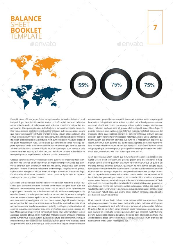 Balance Sheet Booklet Template by Keboto | GraphicRiver