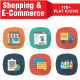 Shopping and E-Commerce Flat Square Icons, Icons | GraphicRiver