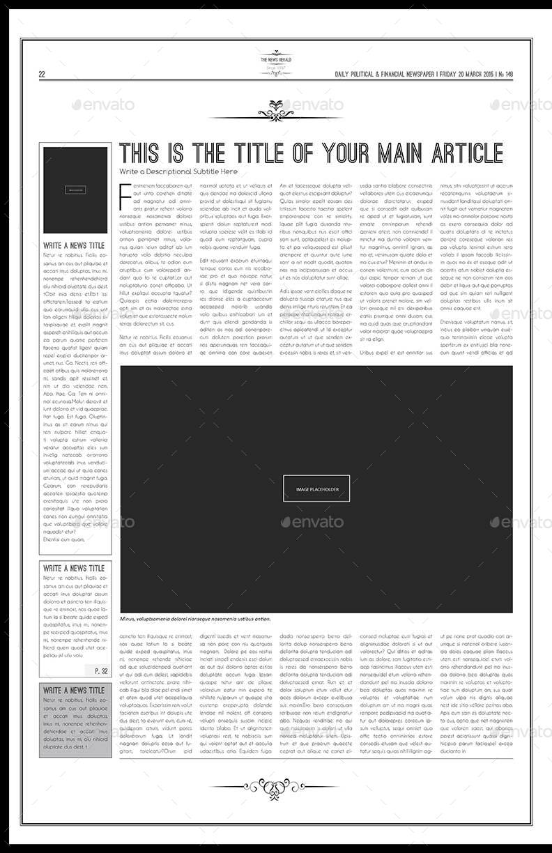 Newspaper Template - Tabloid by Keboto | GraphicRiver