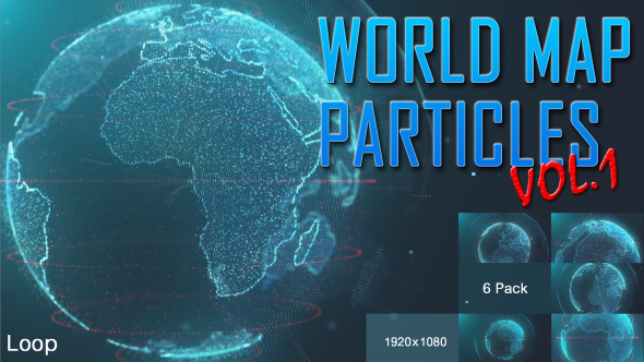 World Map Particles Vol.1, Motion Graphics | VideoHive