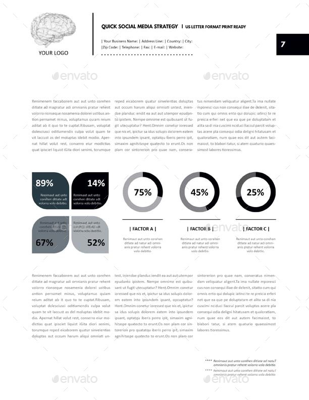 Social Media Strategy US Letter Template by Keboto | GraphicRiver