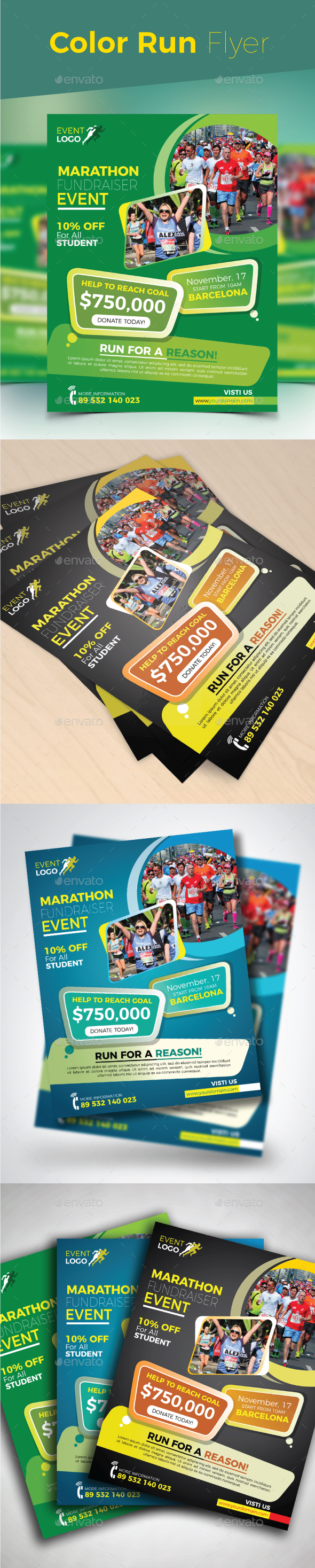 Color Run Flyer by design_station | GraphicRiver