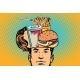 Man with an Open Head Fast Food, Vectors | GraphicRiver