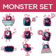 Monster Set, Vectors | GraphicRiver