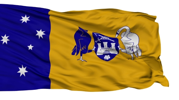 Canberra City Isolated Waving Flag, Motion Graphics | VideoHive