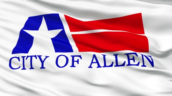 Waving National Flag of Allen City, Texas, Motion Graphics | VideoHive