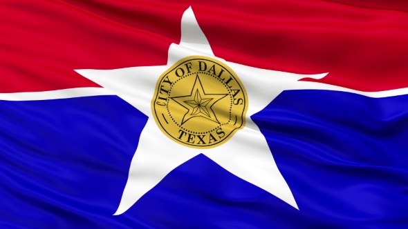 Waving National Flag of Dallas City, Motion Graphics | VideoHive