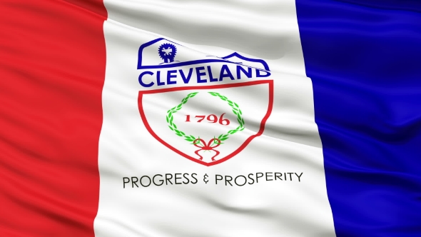 Waving National Flag of Cleveland City, Motion Graphics | VideoHive