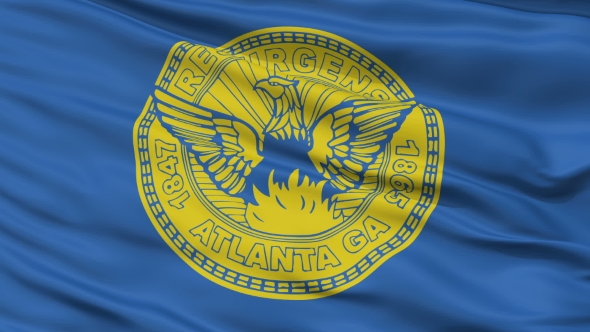 Waving National Flag of Atlanta City, Motion Graphics | VideoHive