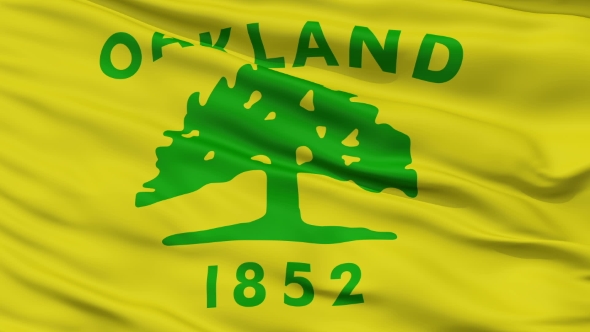 Waving National Flag of Oakland City, Motion Graphics | VideoHive
