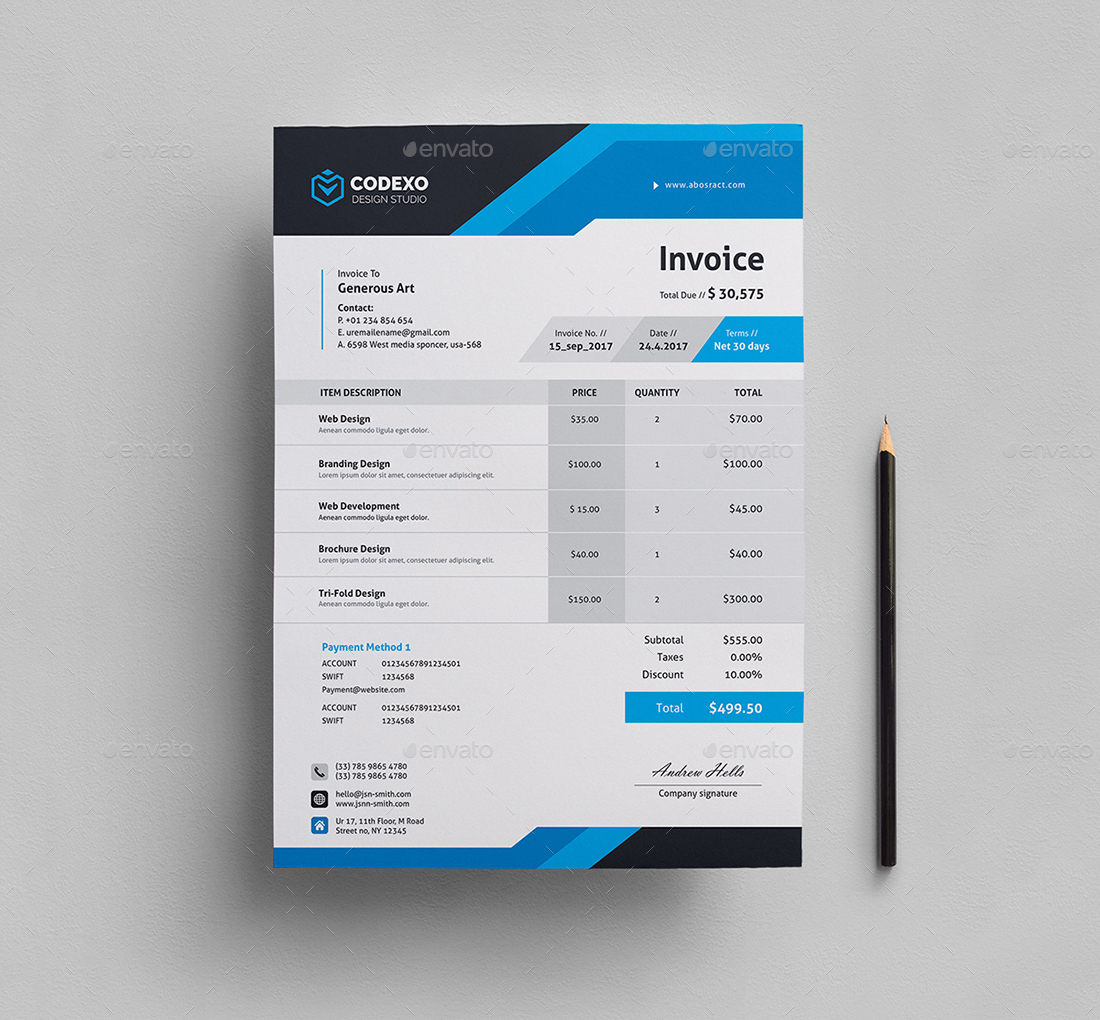Invoice, Print Templates | GraphicRiver