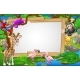 Cartoon Safari Animals Sign by Krisdog | GraphicRiver