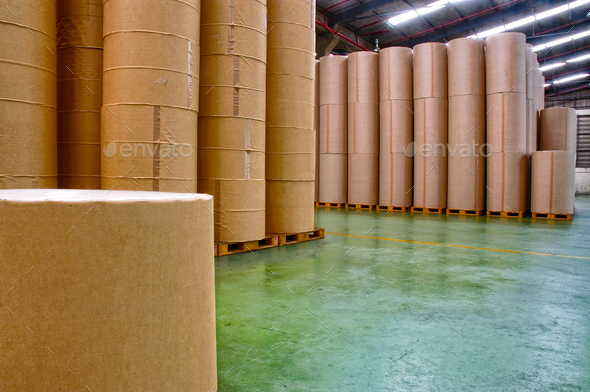 Paper Factory Manufacturing Industrial Storage Warehouse Stock Photo by ...