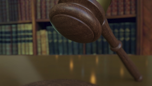 Judge's Gavel Falling and Hitting the Block with COURT OF APPEAL ...
