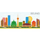 Beijing Skyline with Color Buildings and Blue Sky., Vectors | GraphicRiver
