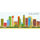 Calgary Skyline with Color Buildings and Blue Sky., Vectors | GraphicRiver